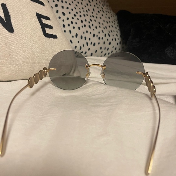 Versace | Accessories | Versace Round Signature Black And Gold Designer ...